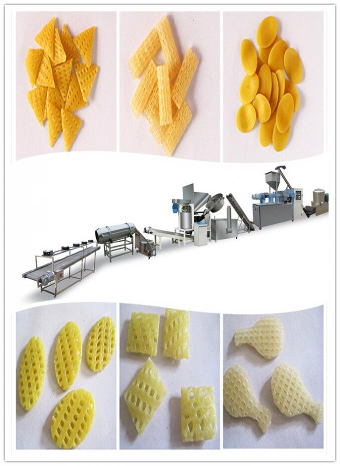 Snack Crispy Chips / Screw / Shell / Fried Pellets Snack Extruder Machine
